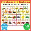 Flashcard Buah dan Sayur, Buah-buahan Sayuran, Flash Card Fruit and ...